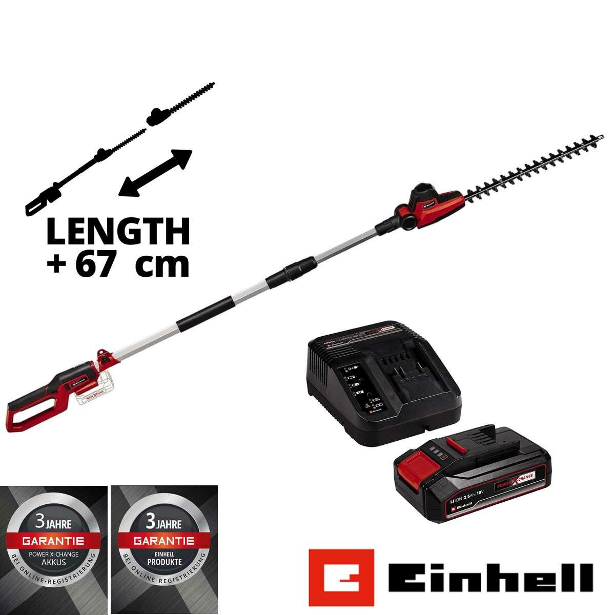 Einhell Akku Teleskop Heckenschere Test