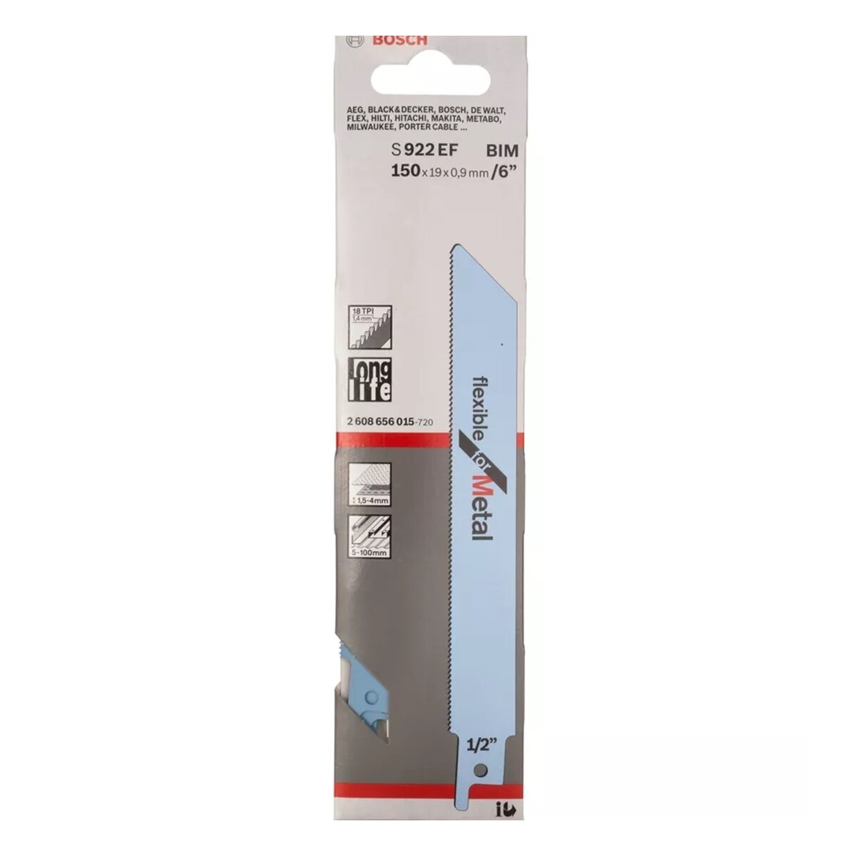 Bosch 5 x Säbelsägeblatt S922EF Flexible for Metal, 11,99