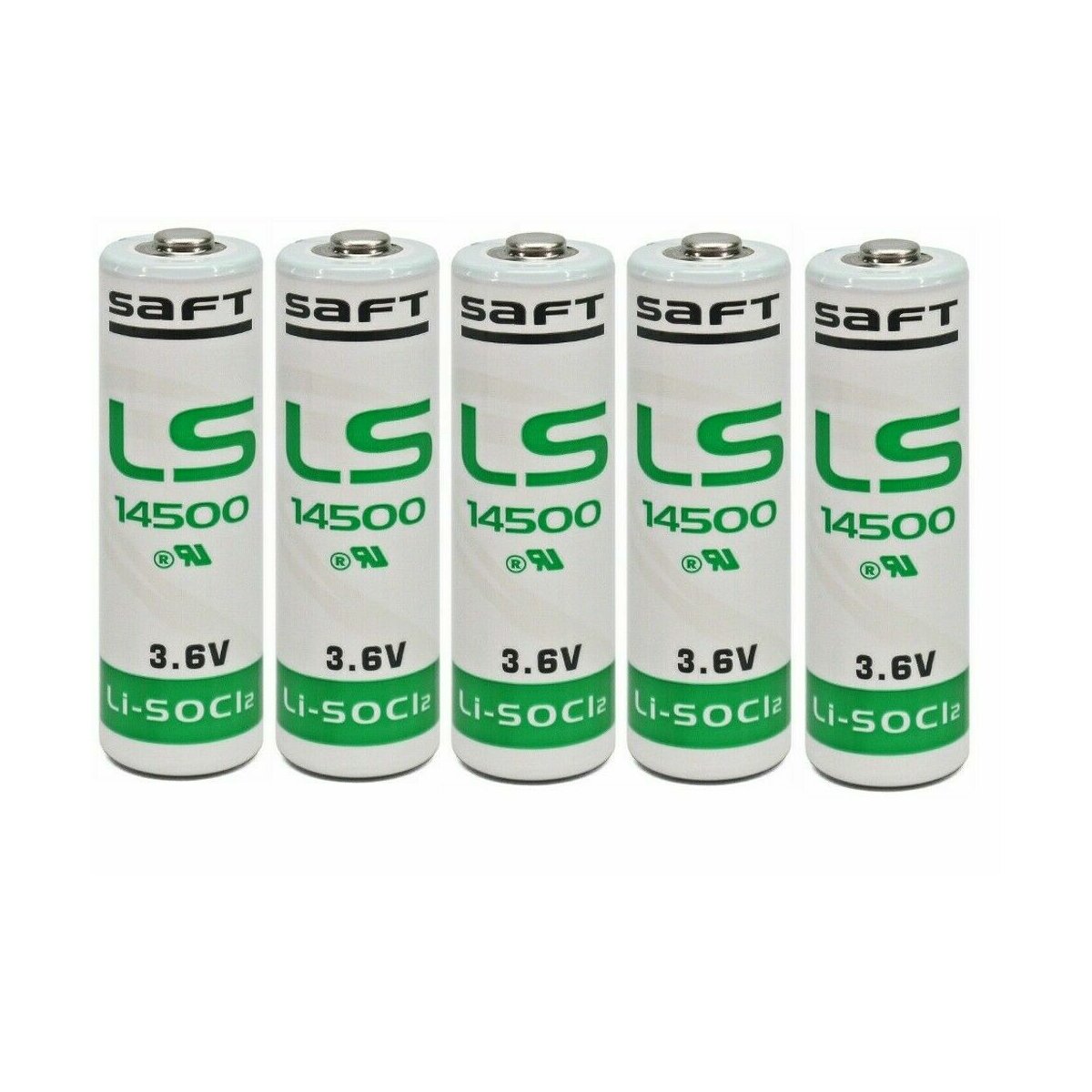 5 x Saft Lithium 3,6V Batterie LS 14500 AA - Zelle Thionylchlorid 3,6 ...