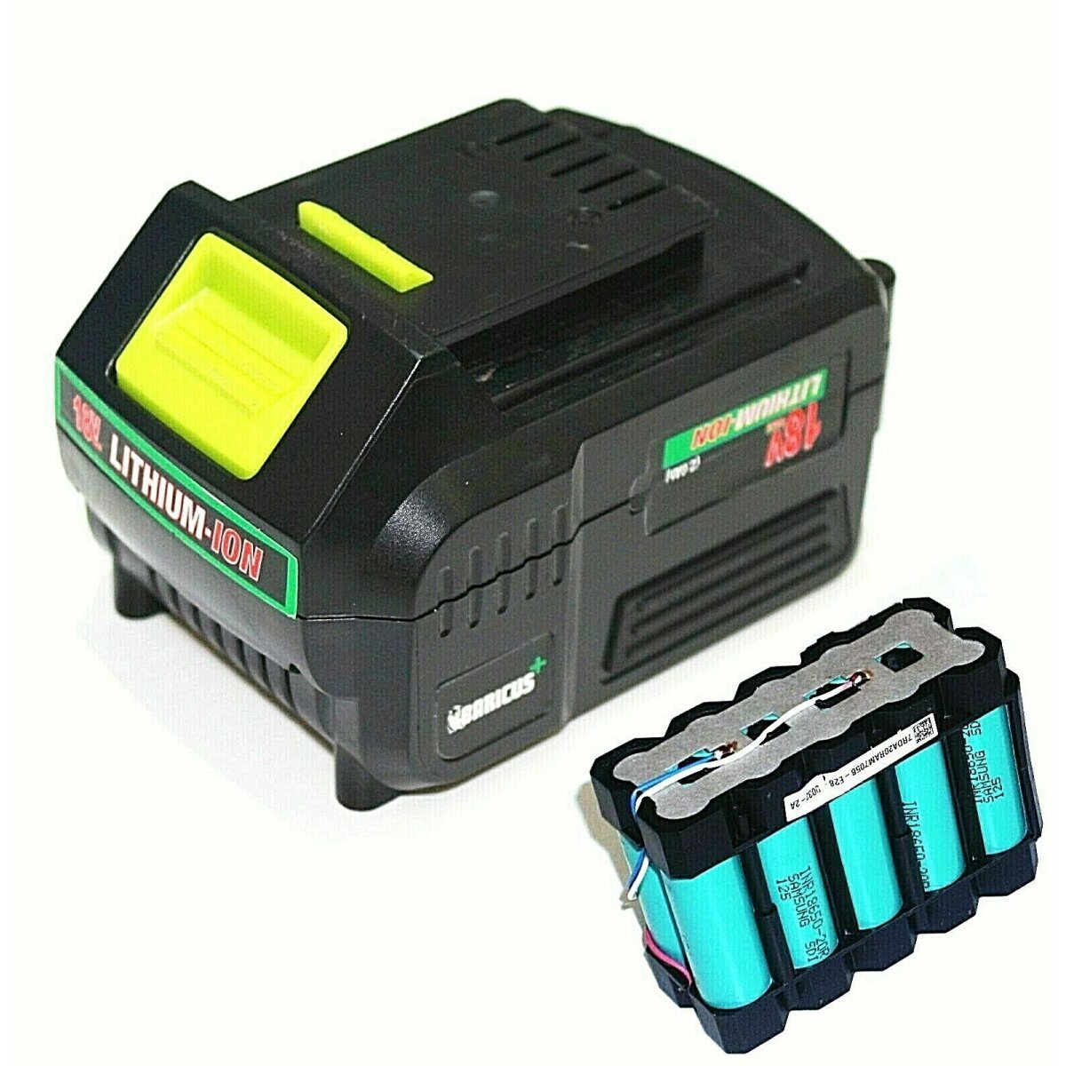 Zellentausch für Baricus Akku 18 v Li 2,6 Ah PB-1118-2-26 mit 2,6 Ah ...