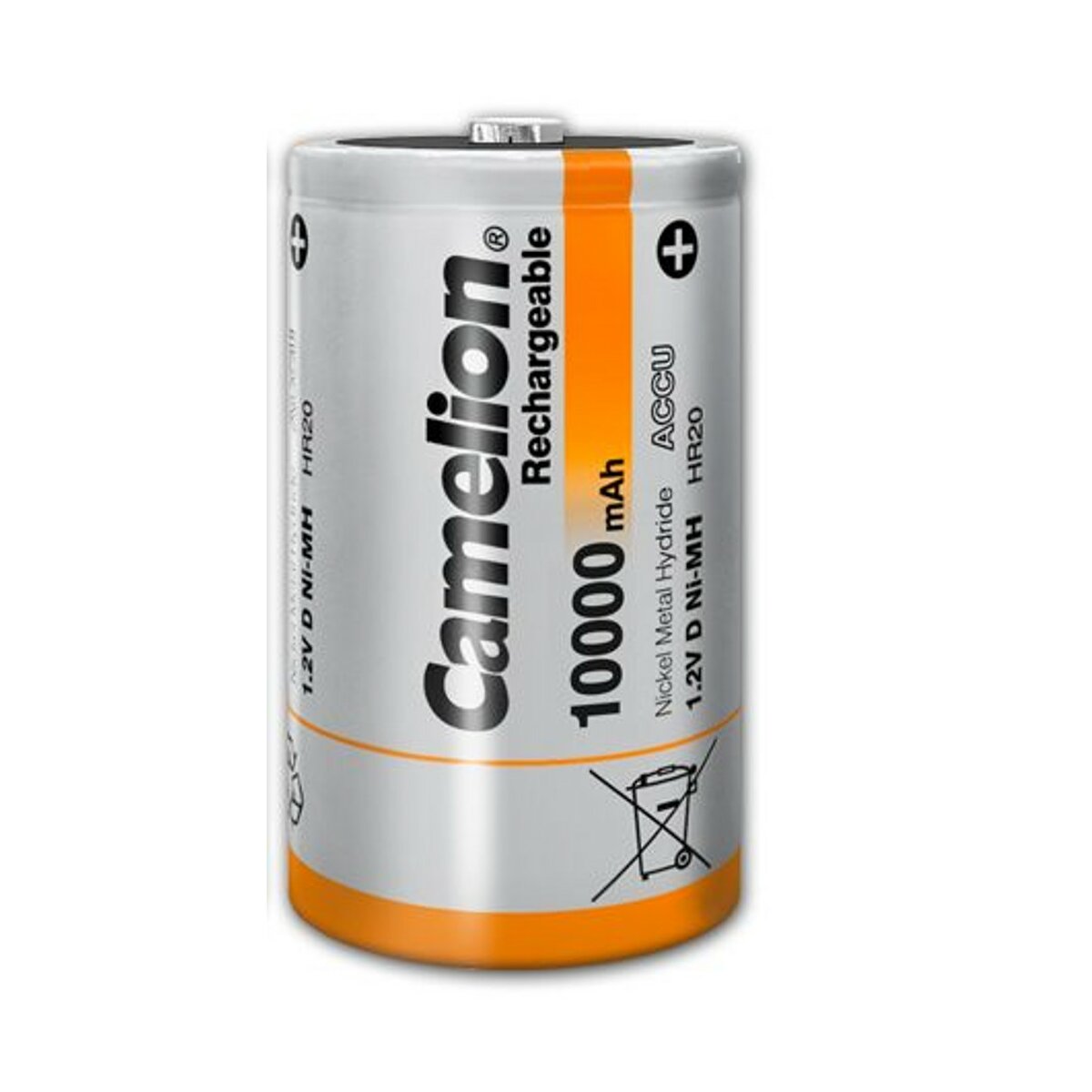 Camelion Mono D HR20 Akku 10000mAh 1,2V NiMH wiederaufladbar, 9,38