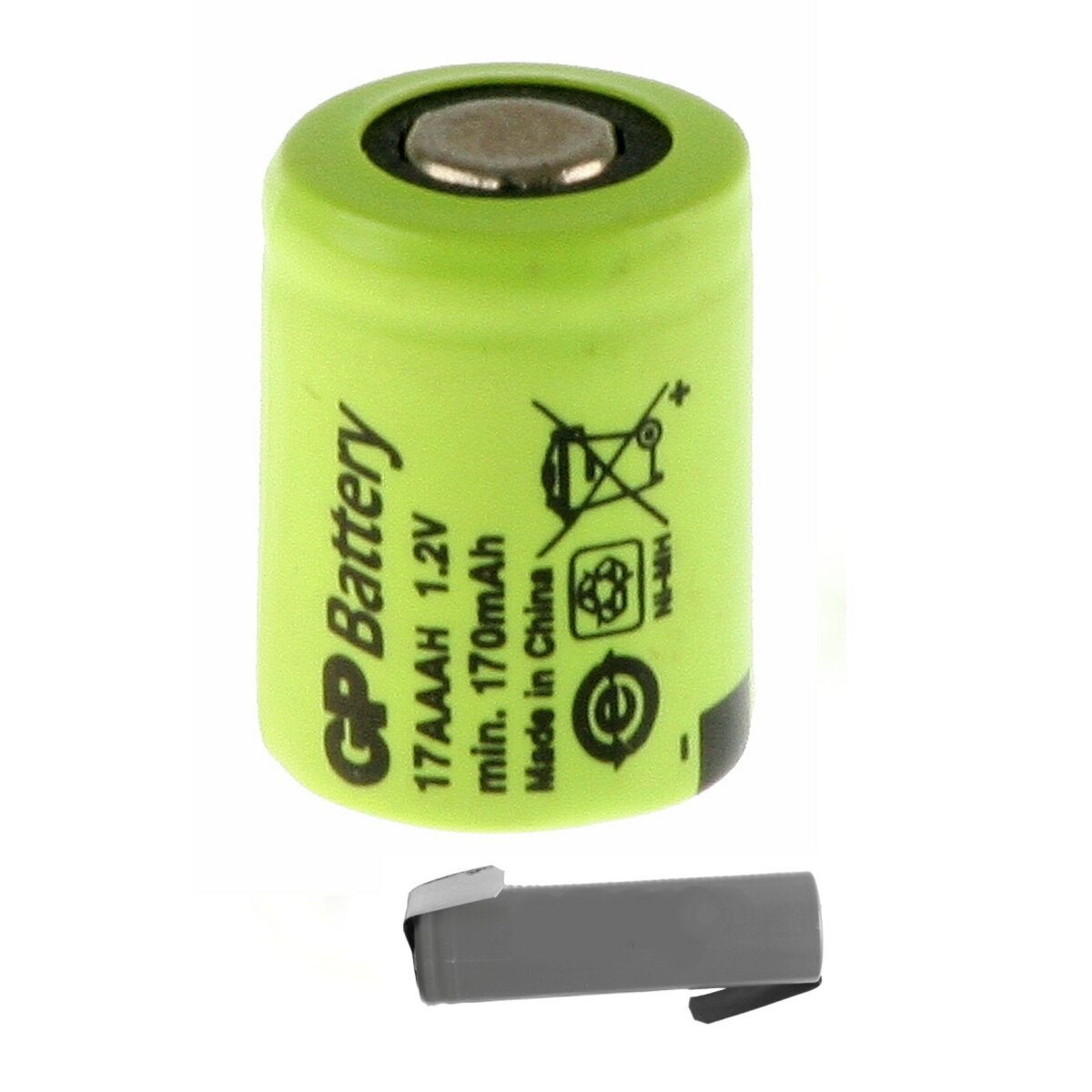 GP Akku 1/3 AAA 1,2V / 170mAh NiMh GP17AAAH Lötfahne Z, 2,49