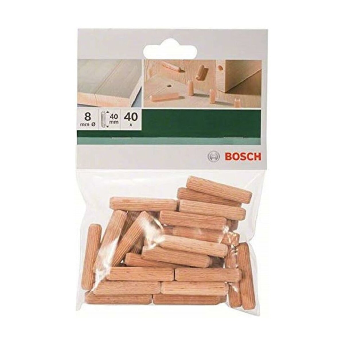 Bosch 40 x Holzdübel 8 x 40 mm, 2,59